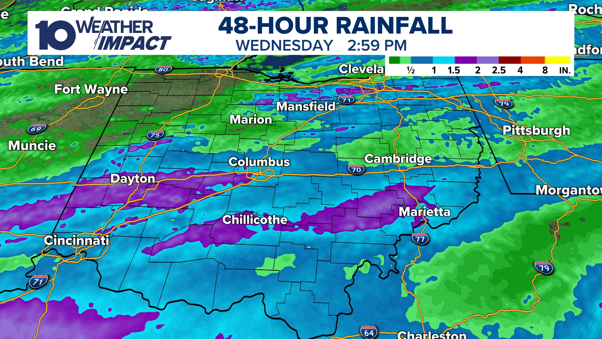 Ohio sets new rainfall record with 1.84 inches on October 7 | 10tv.com