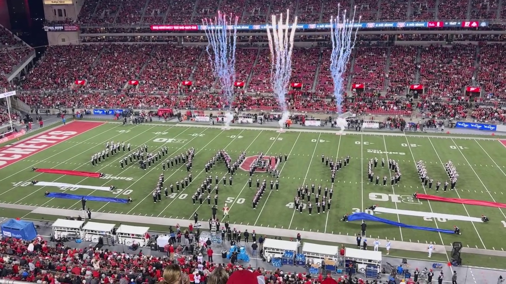 Ohio State Marching Band performs tribute to US veterans during ...