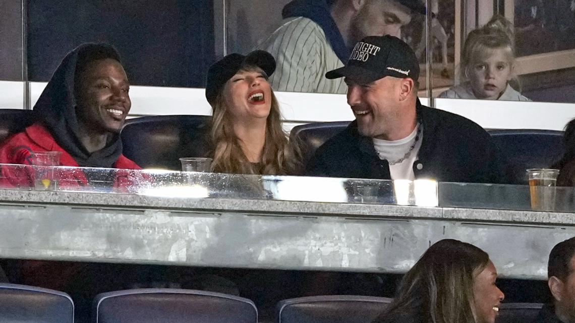 Taylor Swift, Travis Kelce attend Guardians-Yankees ALCS Game 1 | 10tv.com