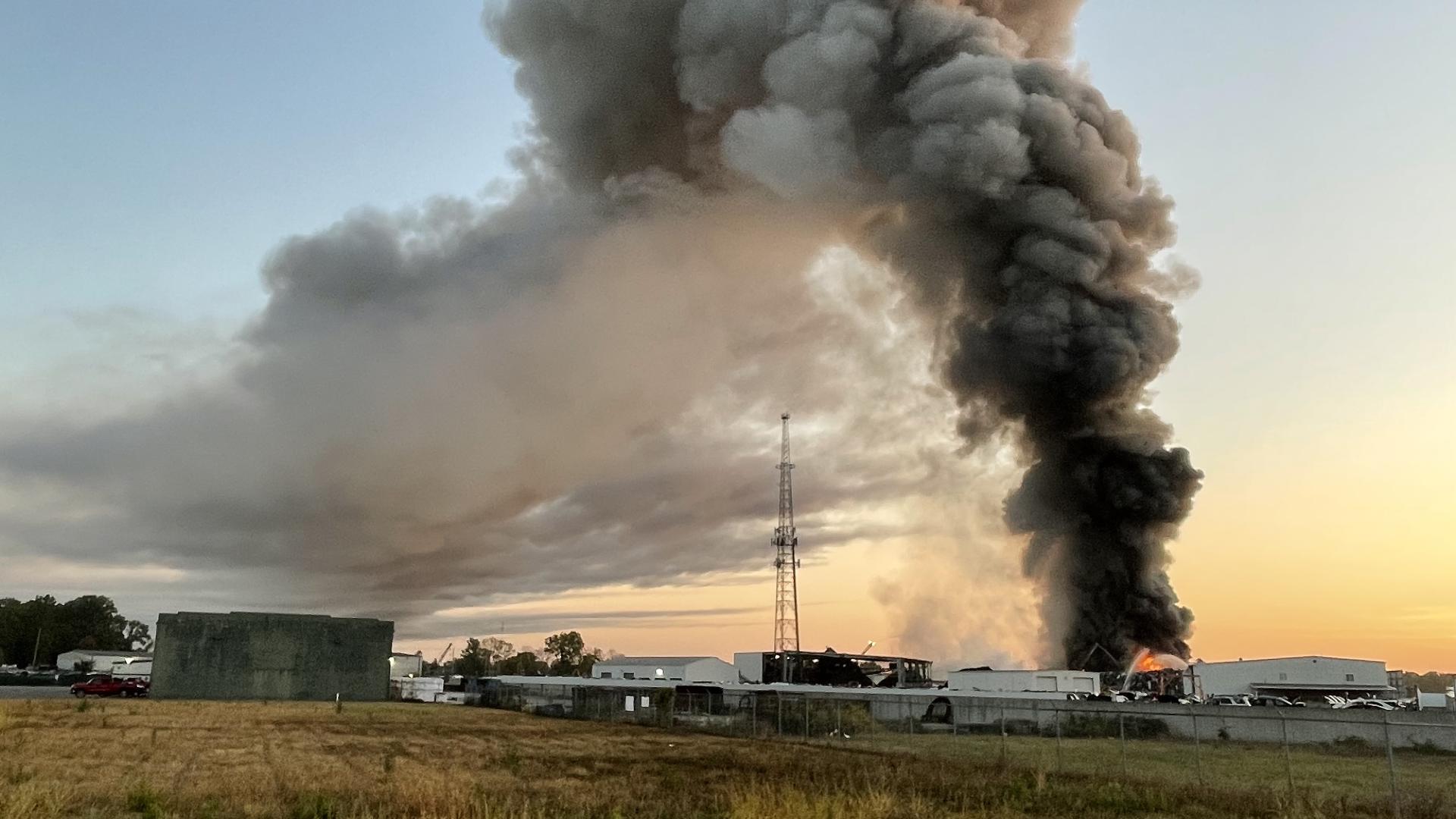 Fire in Columbus today: Crews battle large scrapyard fire | 10tv.com