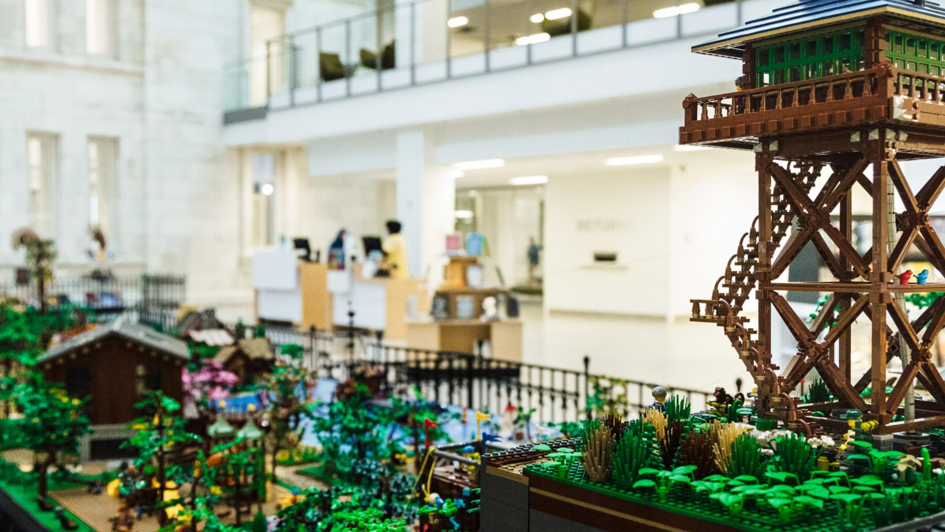 Columbus Library reveals new camp-themed LEGO display | 10tv.com