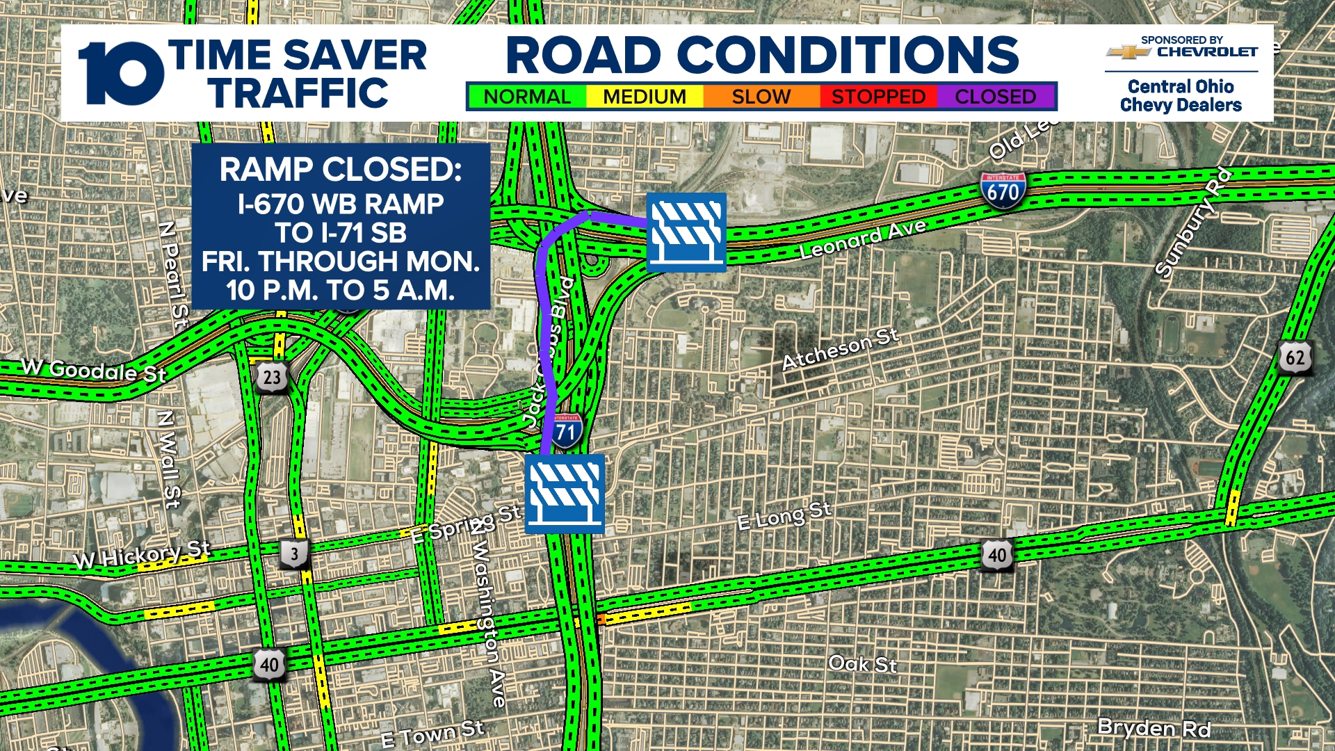 Multiple parts of downtown Columbus highways to close over the weekend ...