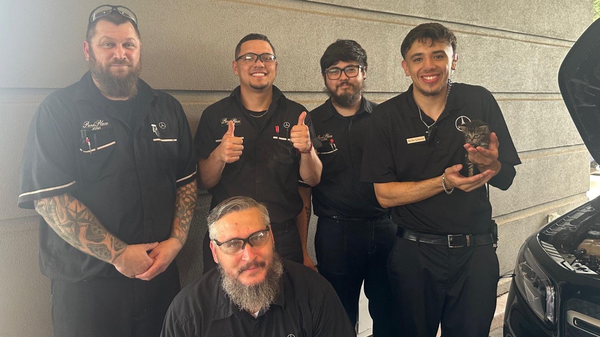 Fort Worth dealership workers save kitten stuck inside car ...