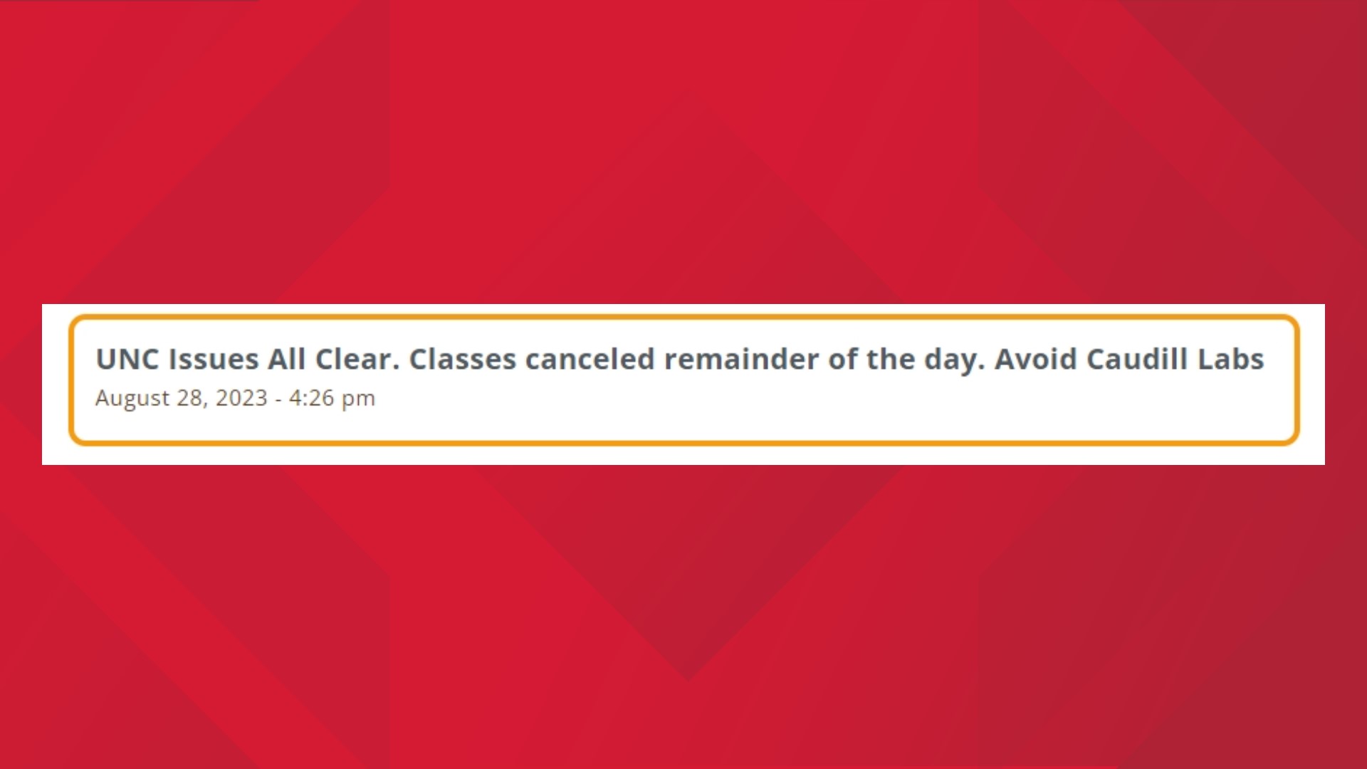 UNC shooting confirmed by governor | 5newsonline.com