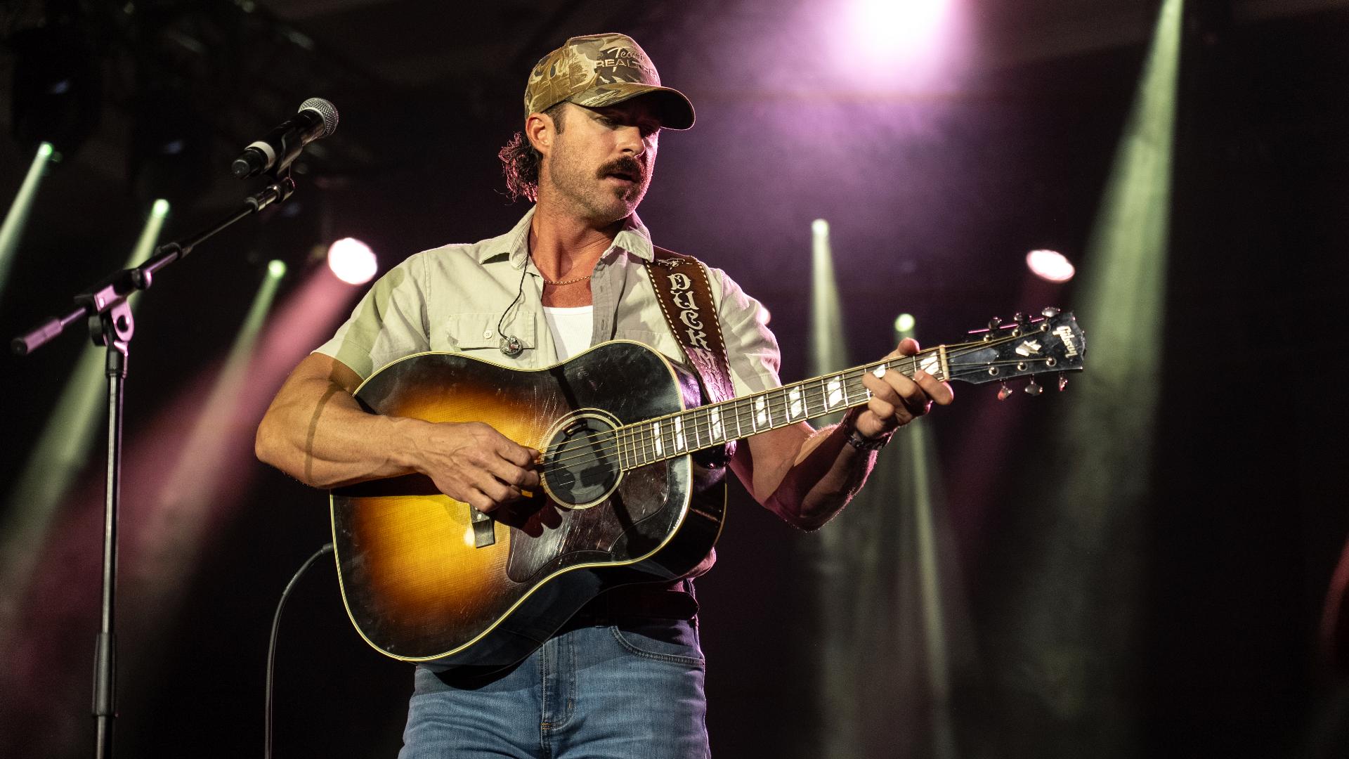 Country singer Riley Green performing at Ruoff Music Center in June ...