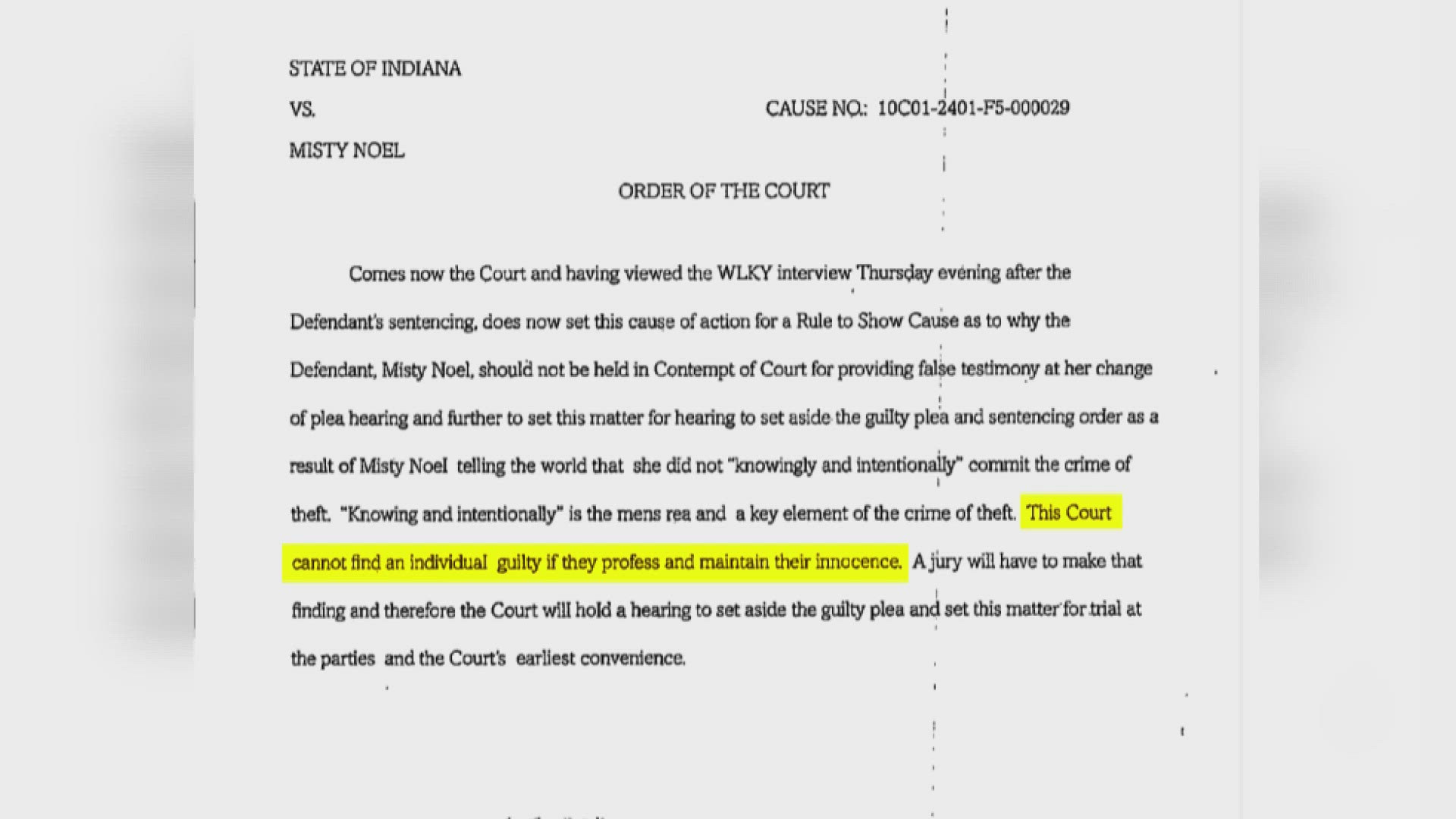 Judge may throw out Misty Noel's guilty plea, send case to trial | wthr.com