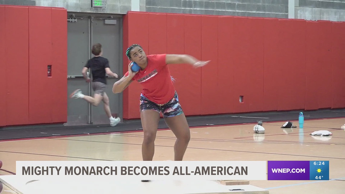 Brandy Varner sets new indoor throwing records for King's College at ...