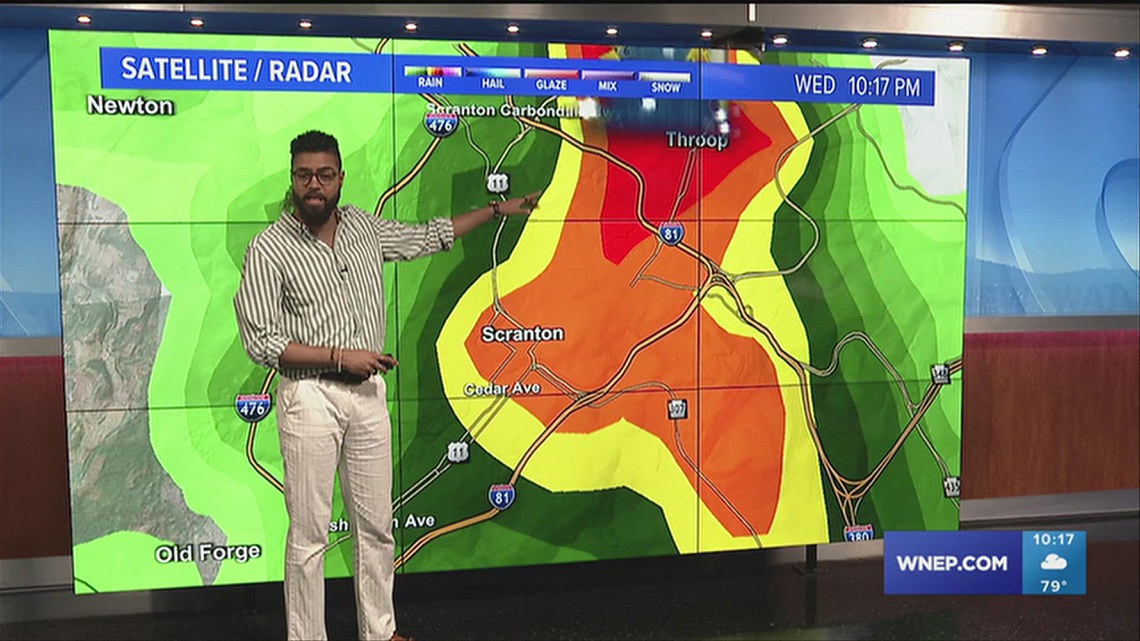 10PM Update: Strong storms are impacting Scranton and are headed to ...