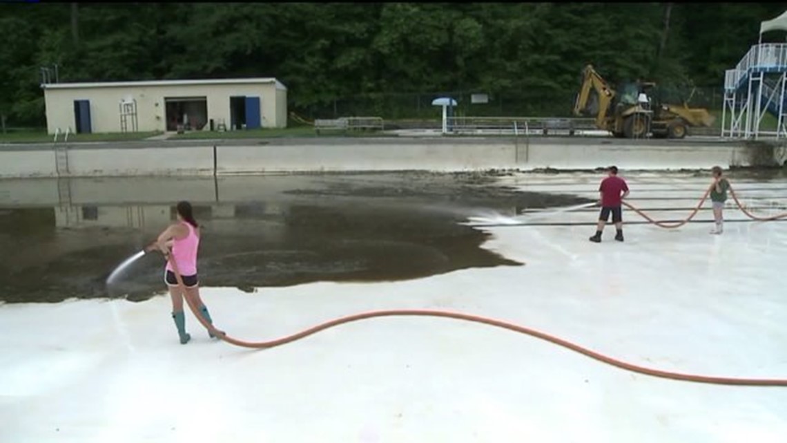Pool Set to Reopen after Taking on 400,000 Gallons of Mud | wnep.com