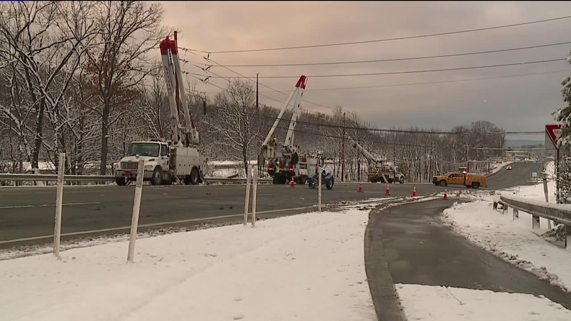 UPDATE: Route 315 Reopened After Crash Takes Down Wires | wnep.com