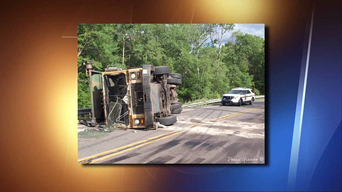 Garbage Truck Tips Over in Pike County | wnep.com