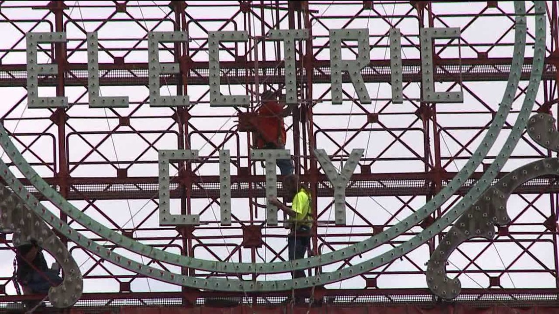 Crews Begin Fixing Up the Electric City Sign | wnep.com