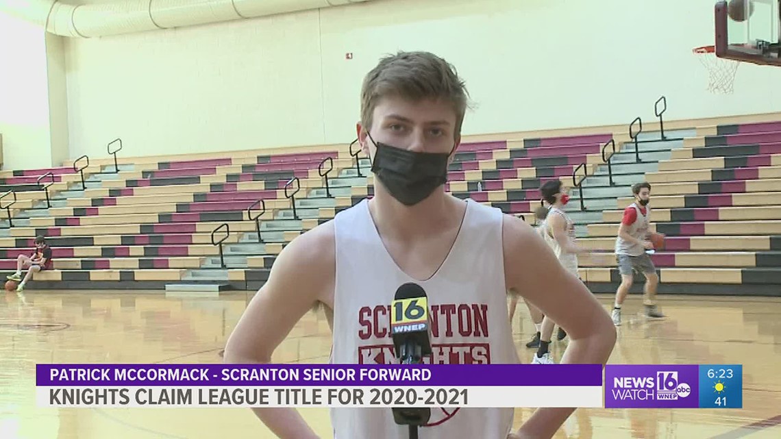 Scranton Knights in the D2 basketball semifinals. Knights celebrate ...