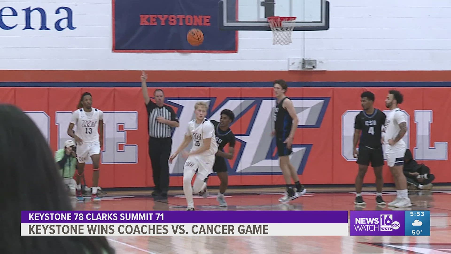 Keystone wins the coaches vs. cancer game | wnep.com