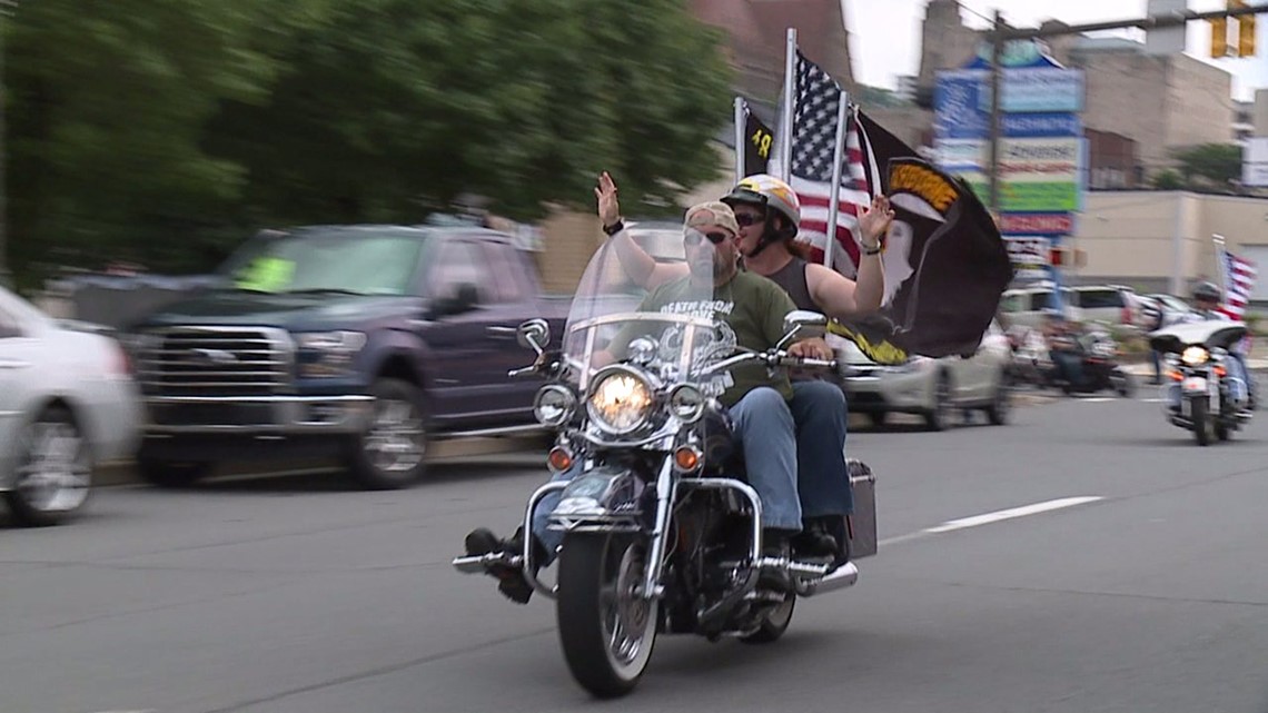 Bikers Take Part in 19th Annual Salute to Veterans Ride | wnep.com
