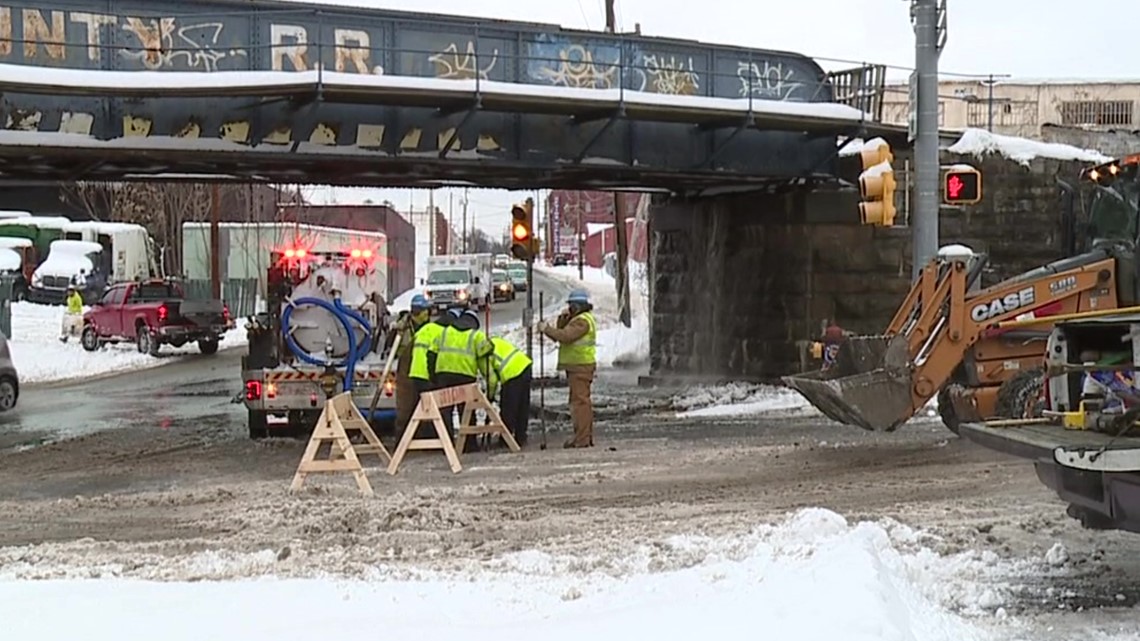 Water main break snarls traffic in Scranton | wnep.com