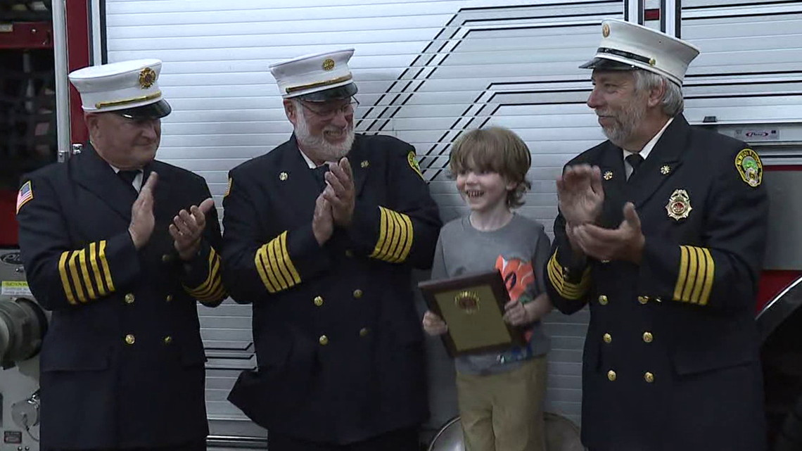 Young boy honored for staying cool after crash | wnep.com