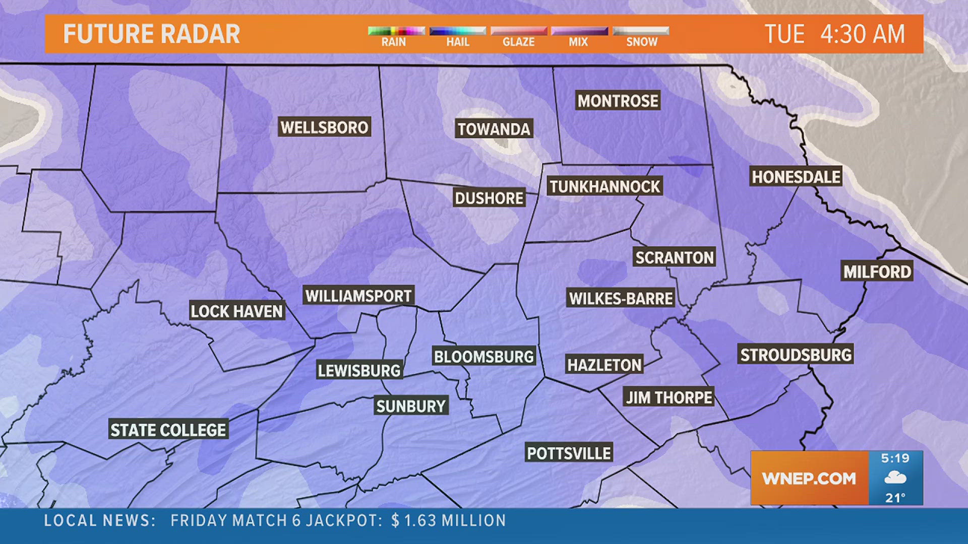 Quiet start to the week before snow moves in overnight | wnep.com