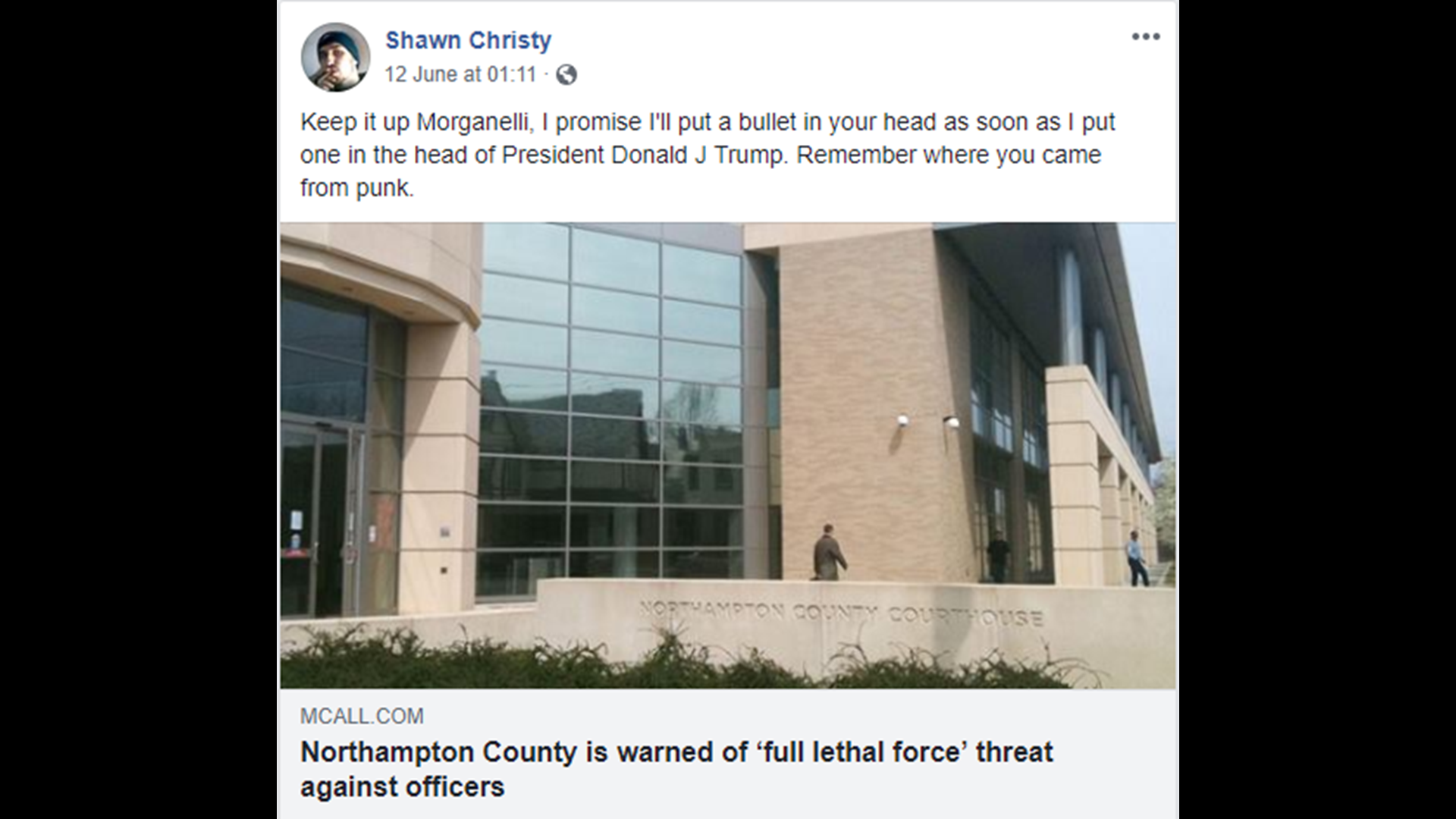 Schuylkill County Man Wanted For Threatening President Trump