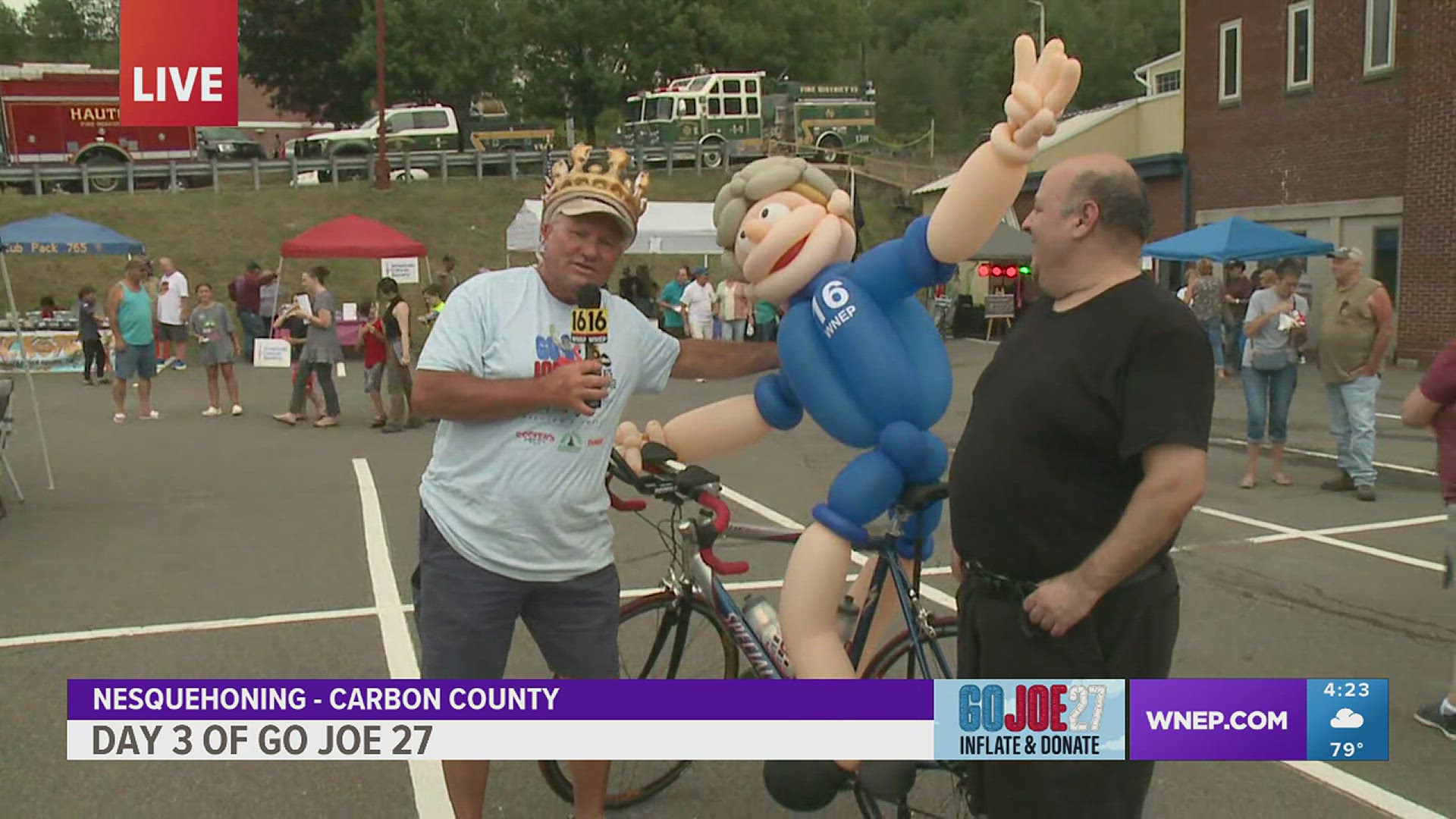 Inflatables await Joe in Nesquehoning on Day 3 of Go Joe 27 | wnep.com