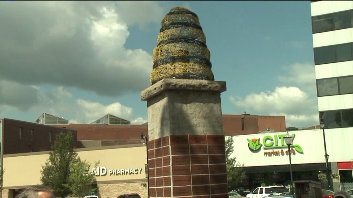 Beehive Monument Removed from Public Square | wnep.com