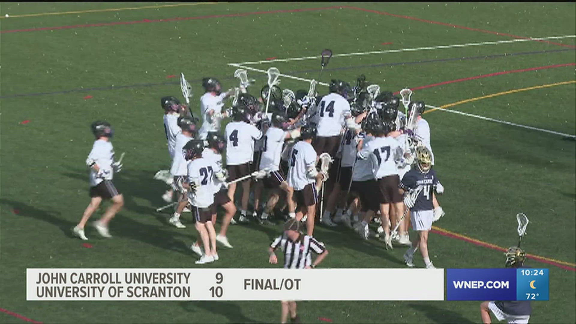 University of Scranton 10-9 NCAA Men's Lacrosse Win Over John Carroll ...