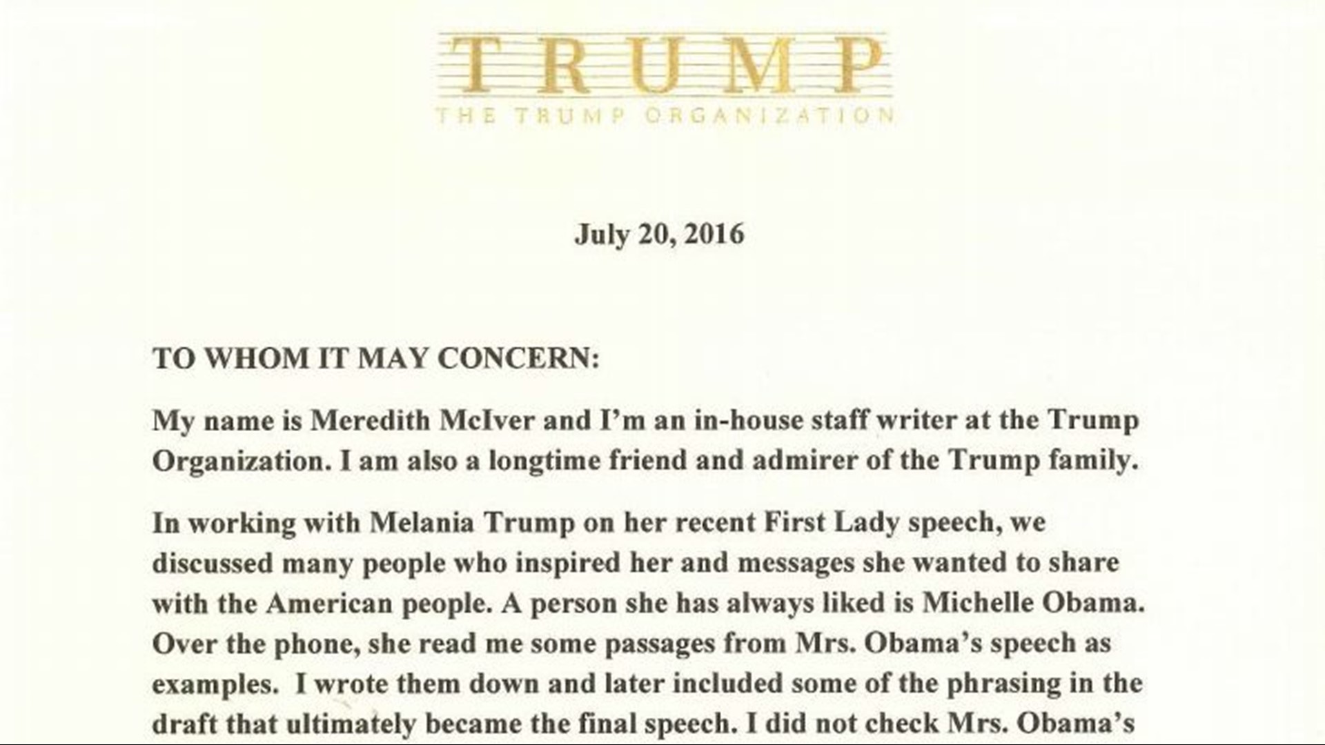 Trump Aide Offers Explanation, Resignation in Melania Trump Plagiarism ...