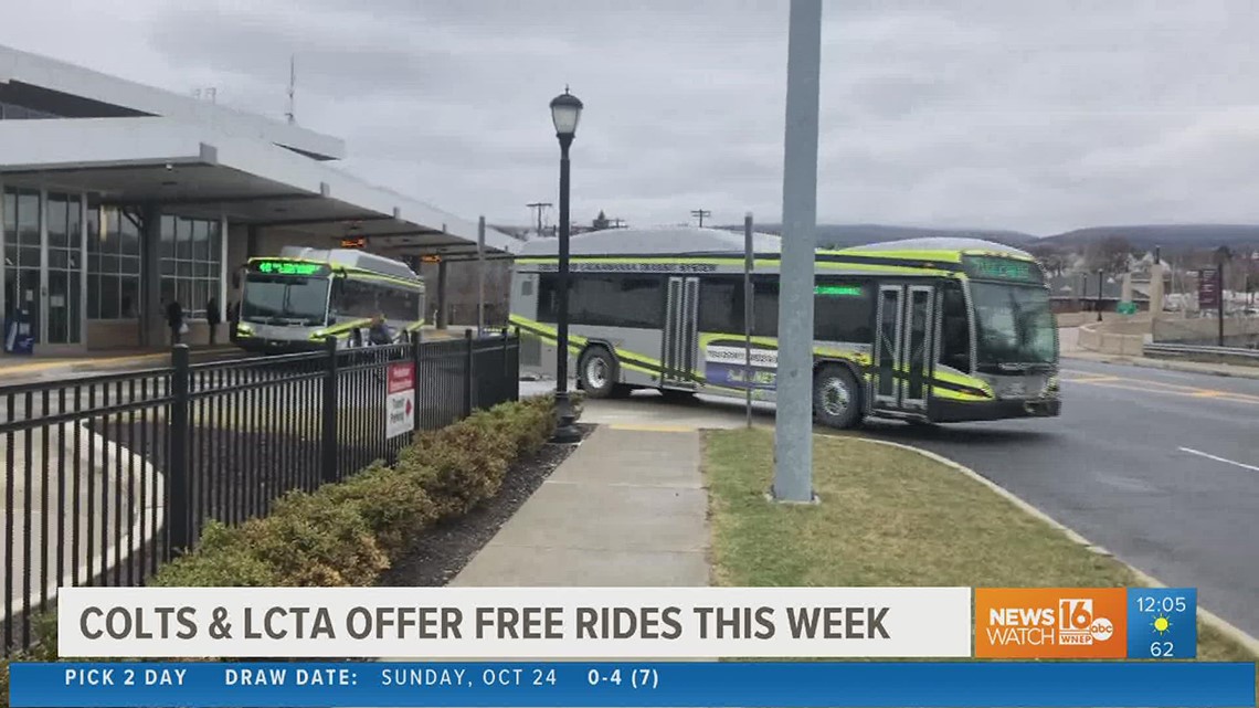 COLTS, LCTA offering free bus rides this week | wnep.com