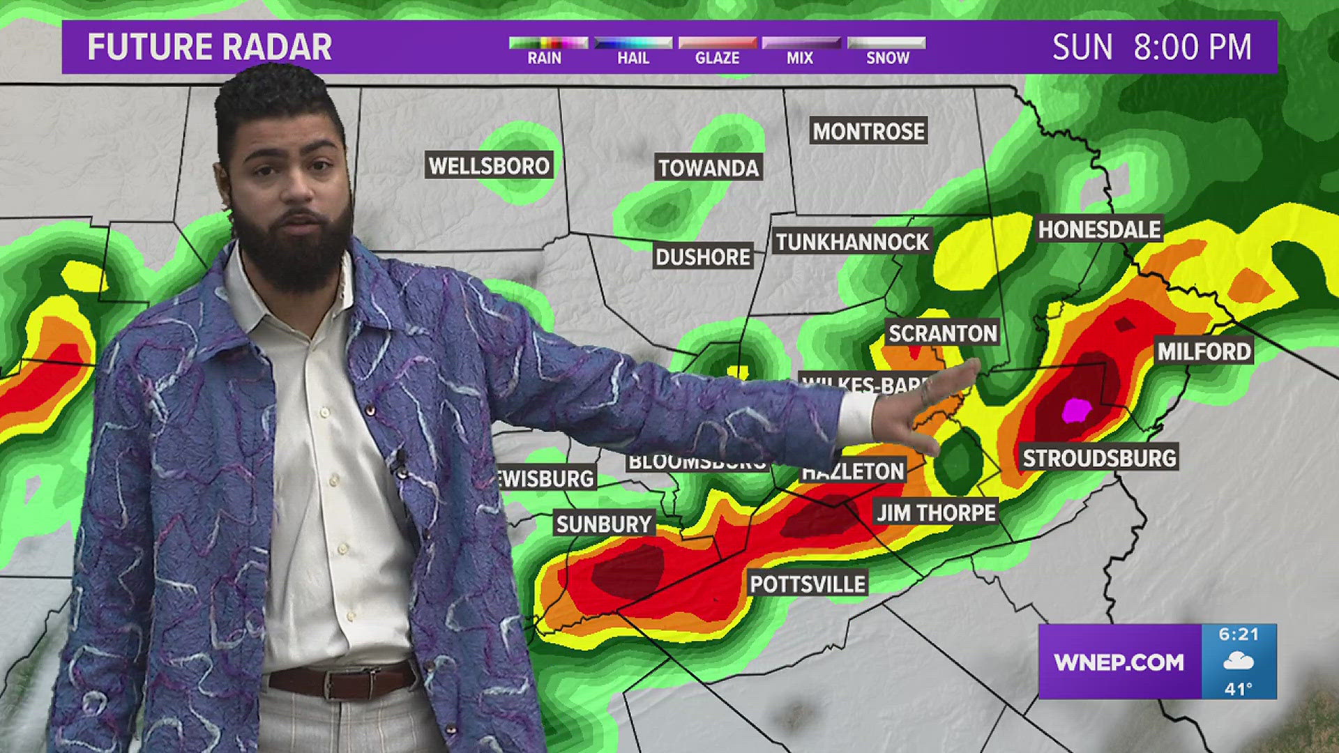 Showers and storms possible Sunday night | wnep.com
