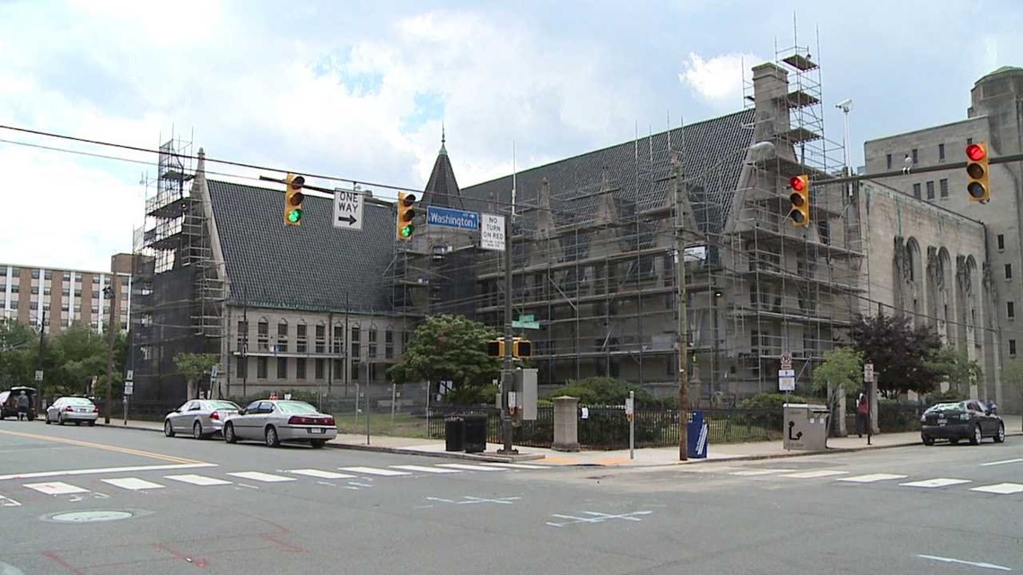 Facade Repairs Underway at Albright Memorial Library | wnep.com