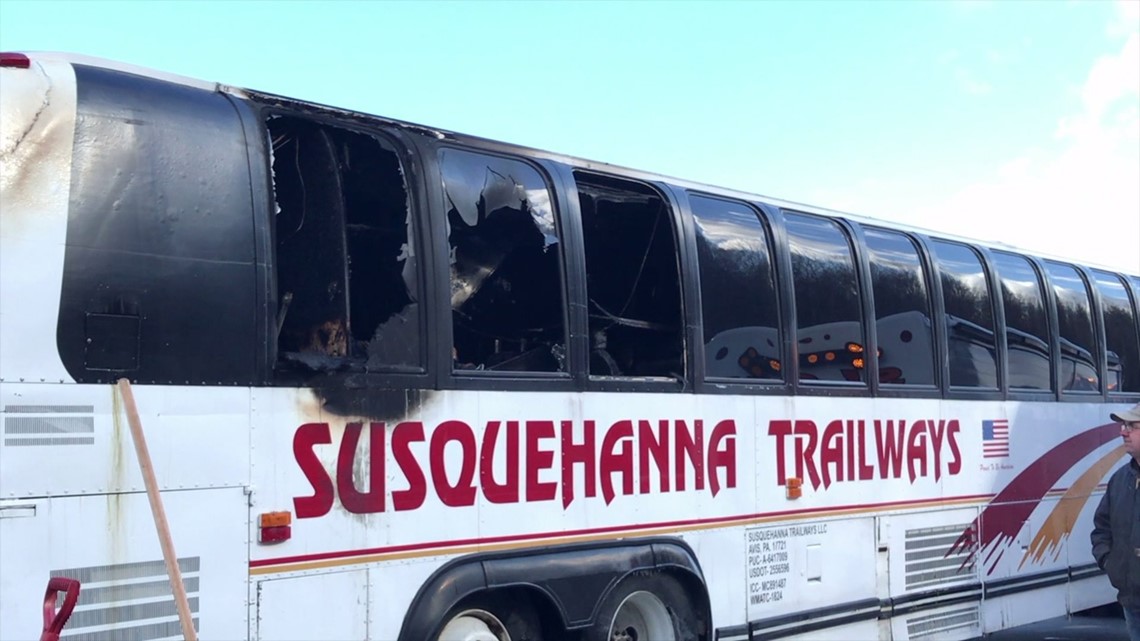 Bus Carrying College Students to New York Catches Fire on I-80 | wnep.com