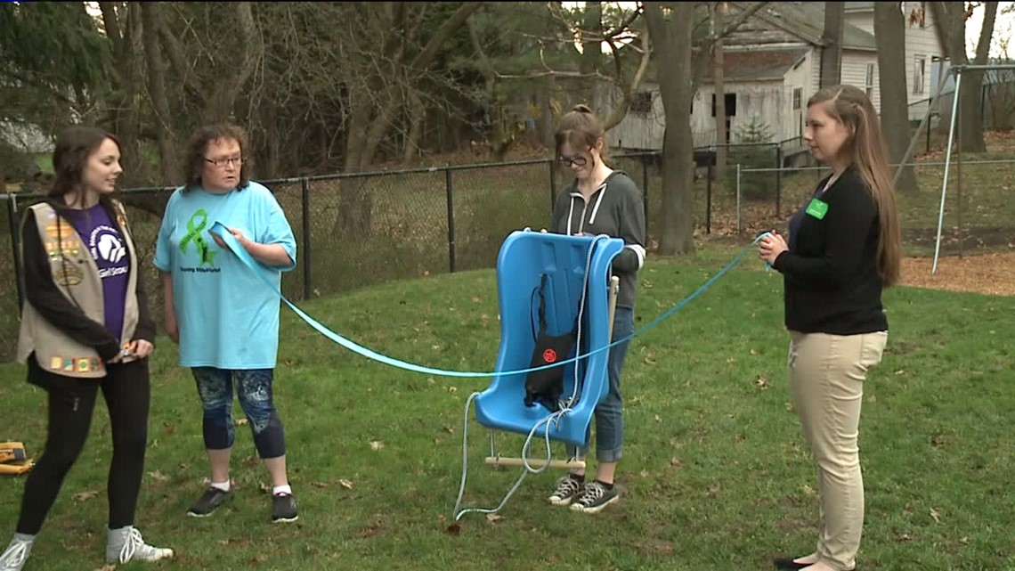 Girl Scout Installs Special Needs Swing at Playground in Luzerne County ...