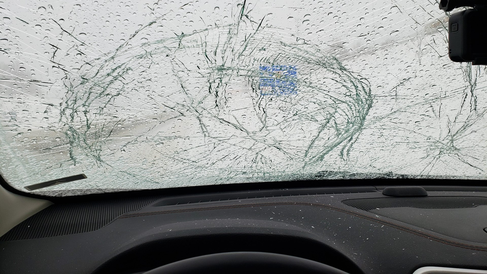 Dashcam Captures Plowed Snow Shattering Windshield | wnep.com