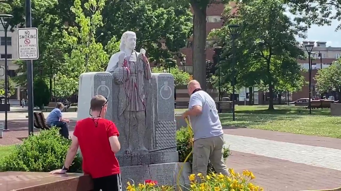 More vandalism to Columbus statue in Wilkes-Barre | wnep.com