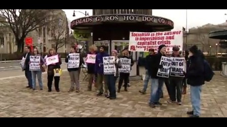 Pittsburgh Anti-War Protest Ends in Fight | wnep.com