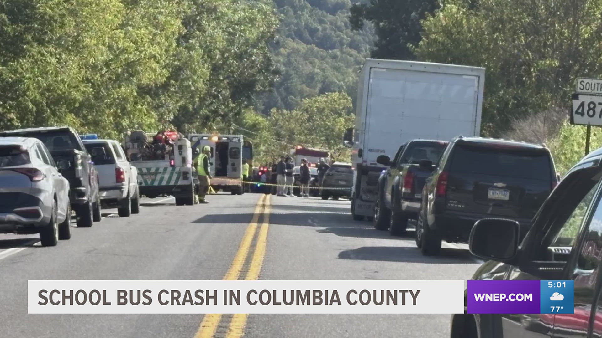 School bus involved in crash on Route 487 in Columbia County | wnep.com