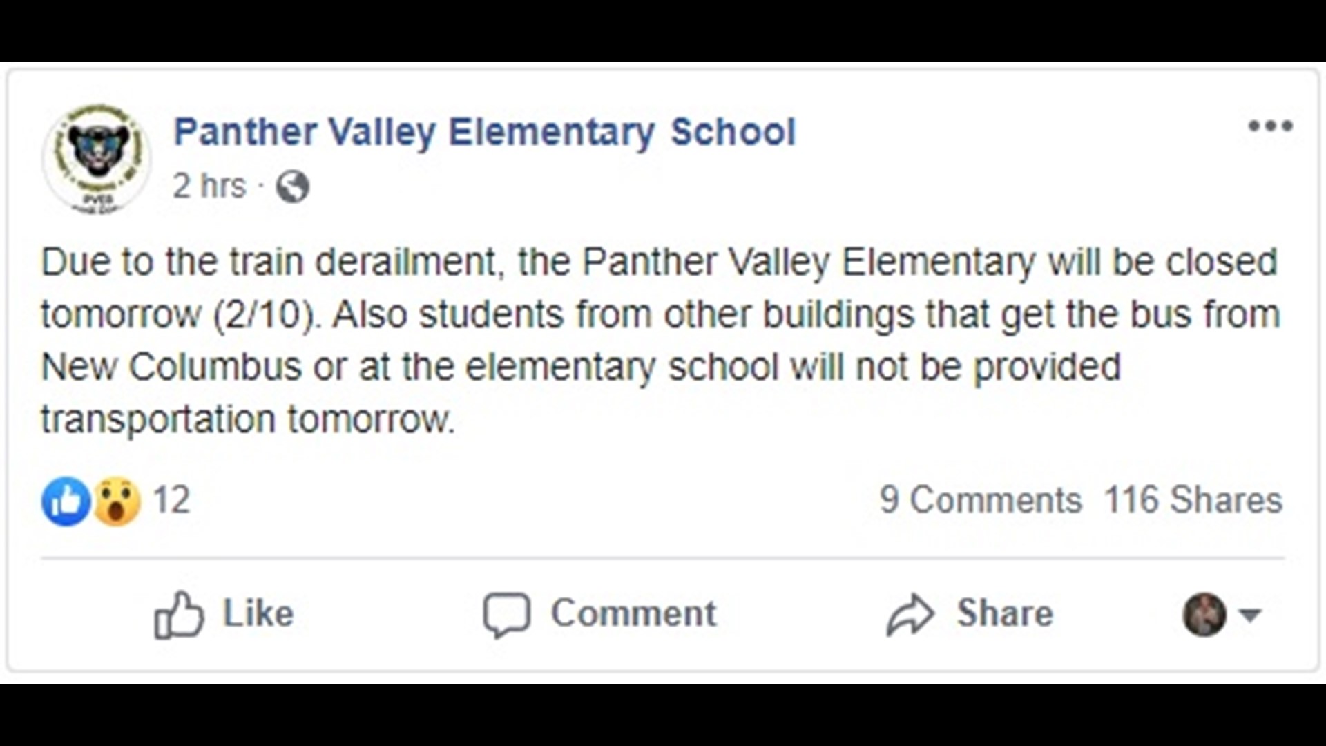 Panther Valley Elementary School closed Monday due to train derailment ...