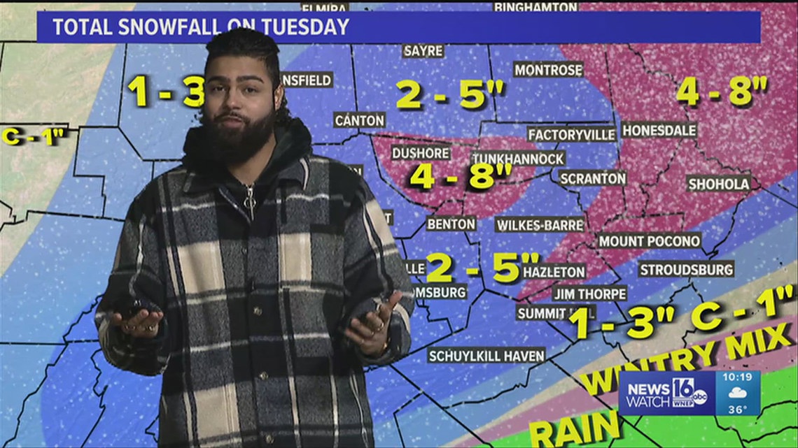 10PM Update: First snow storm on the way for Tuesday | wnep.com