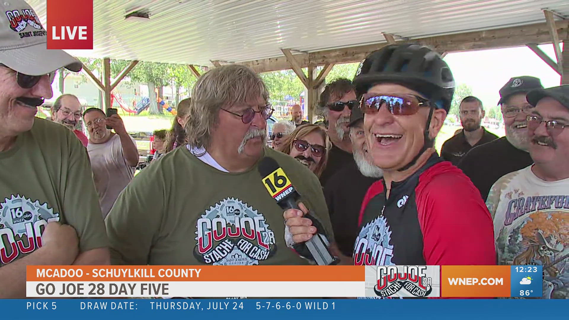 Donations and mustaches welcome Joe to McAdoo on Day 5 of Go Joe 28 ...