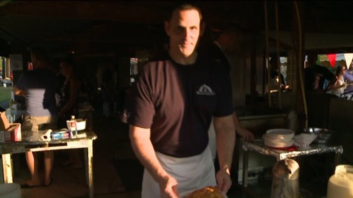 Tom Williams Makes Funnel Cakes at Mountain Top Hose Company Bazaar ...