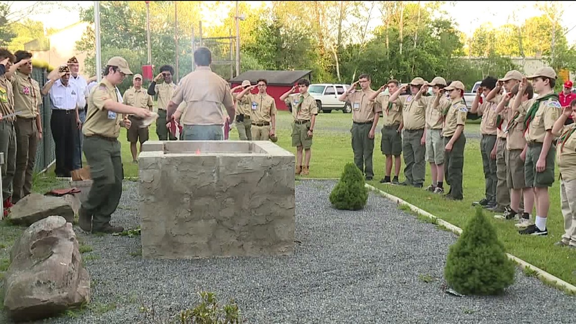 Hundreds of American Flags Retired in Burning Ceremony | wnep.com