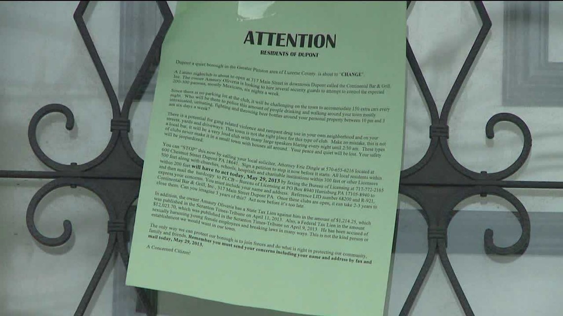 Derogatory Letter Targets New Bar | wnep.com