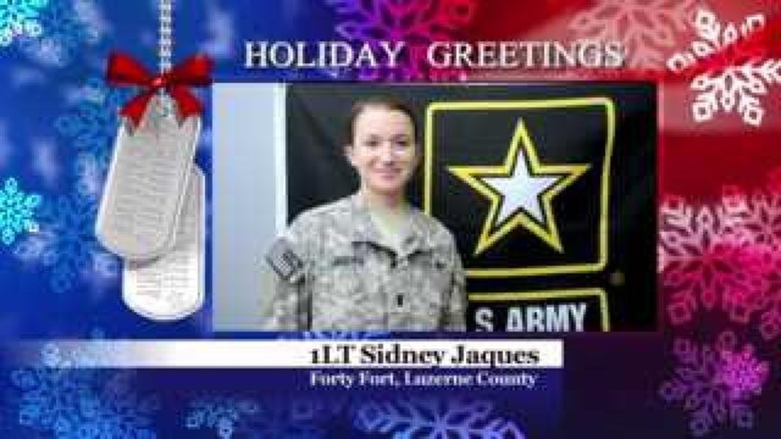 Military Greeting: US Army 1LT Sidney Jaques | wnep.com