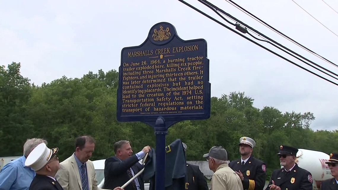 Marshalls Creek explosion marker unveiled in Monroe County | wnep.com