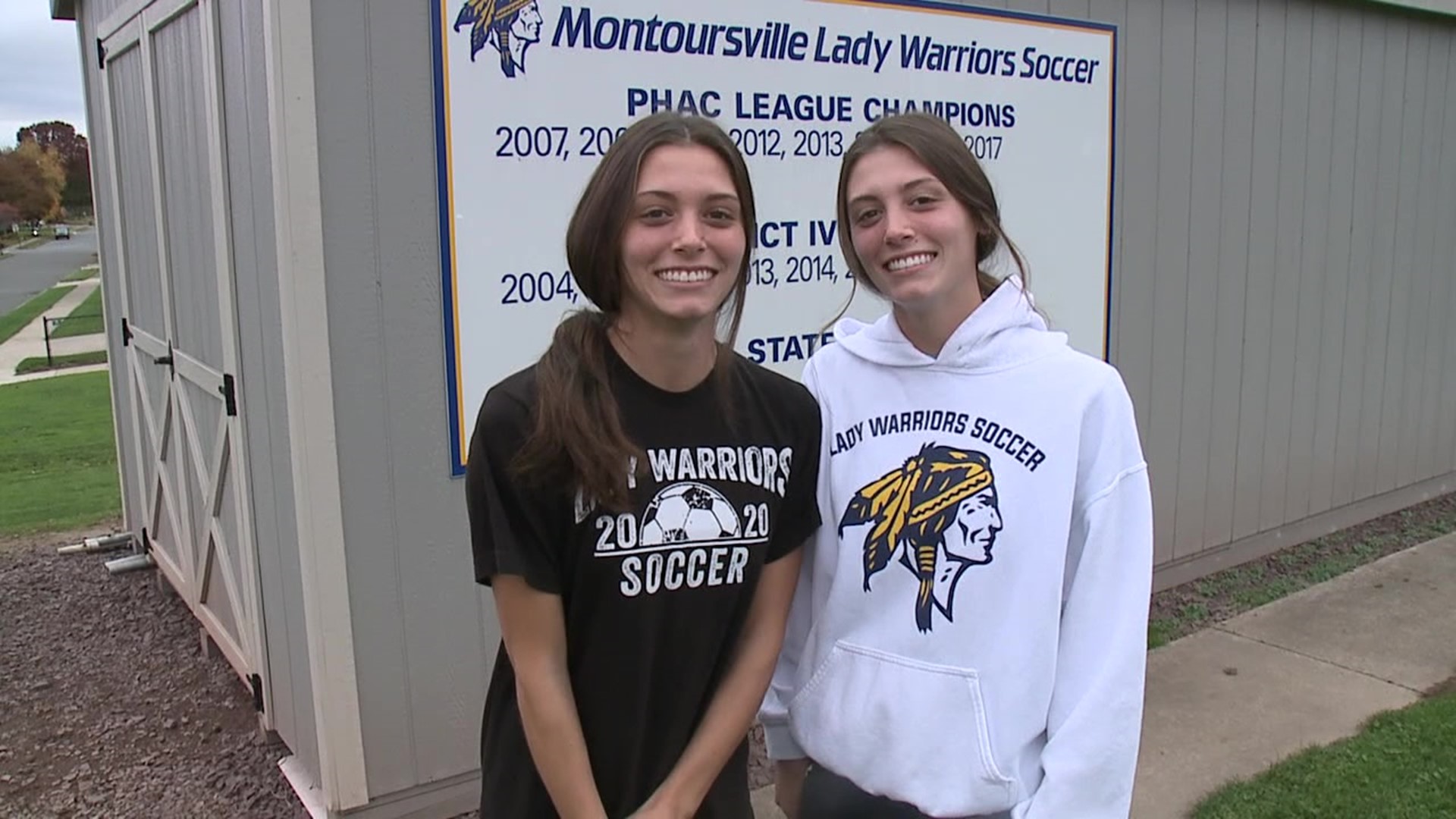 Three sets of twin sisters playing soccer at Montoursville | wnep.com