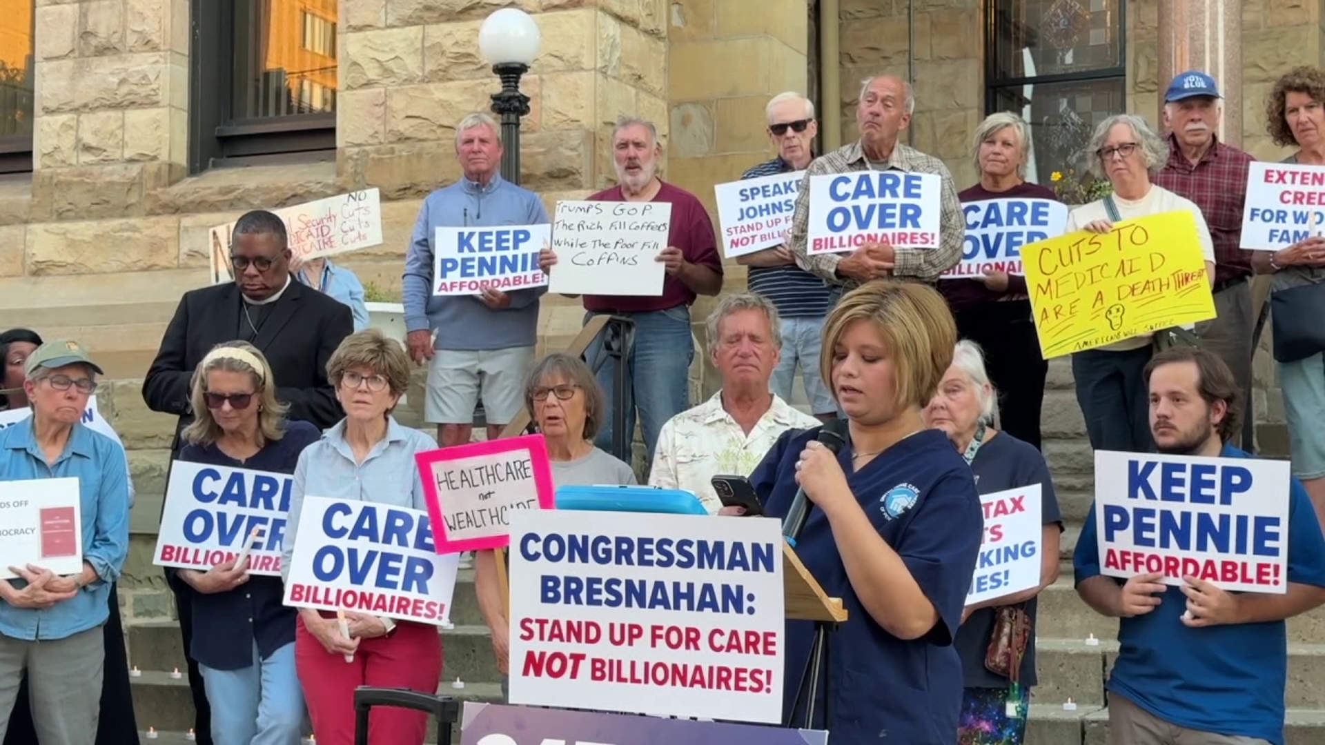 Vigil held at Scranton City Hall amidst healthcare concerns | wnep.com
