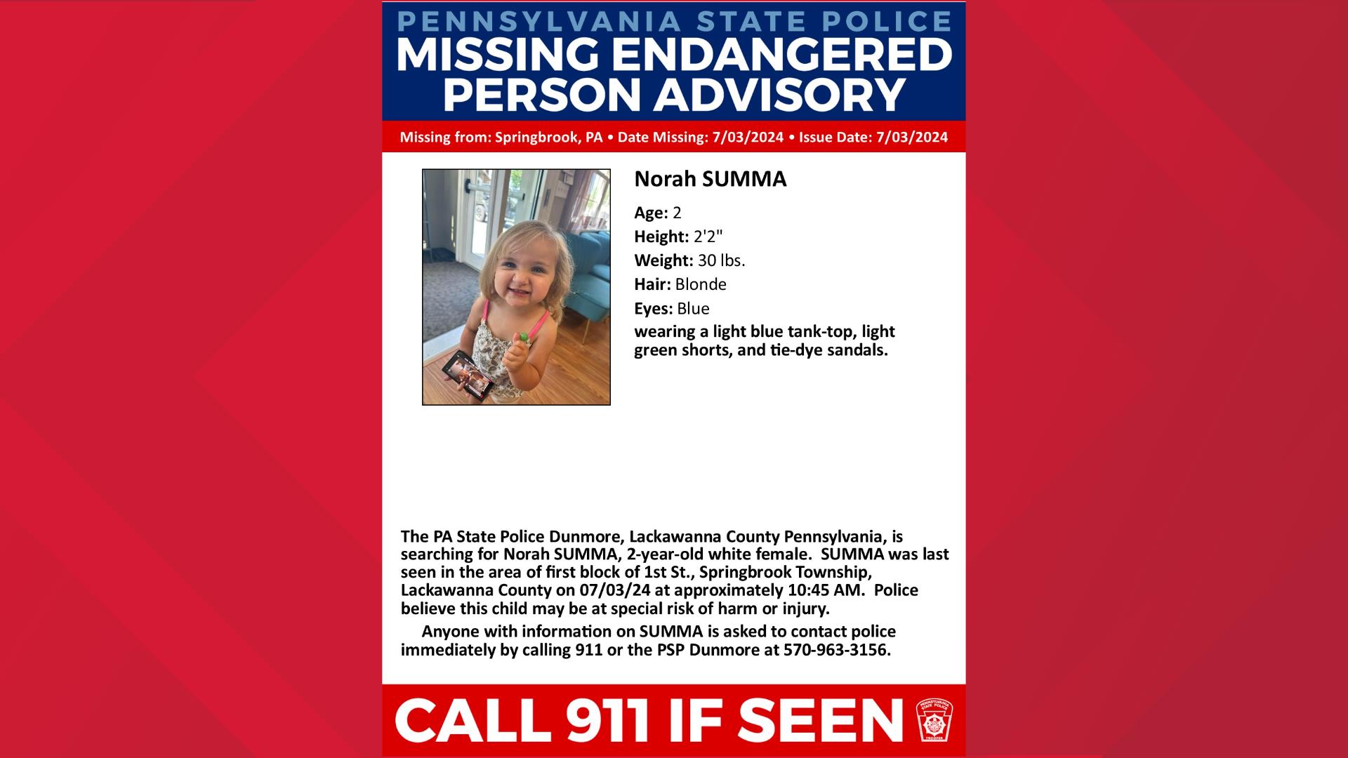 UPDATE: Missing child found in Lackawanna County | wnep.com