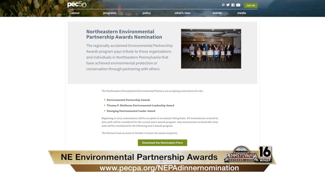 Northeast Environmental Partnership Awards Nomination | wnep.com