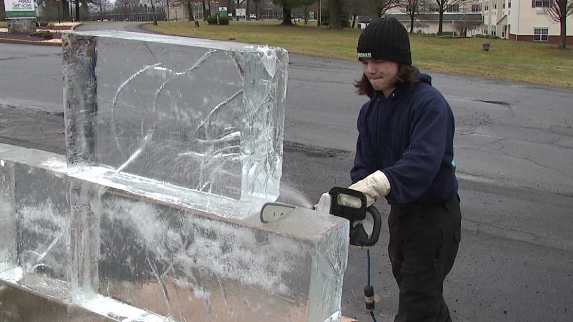Jurassic Ice Clarks Summit Festival of Ice underway | wnep.com