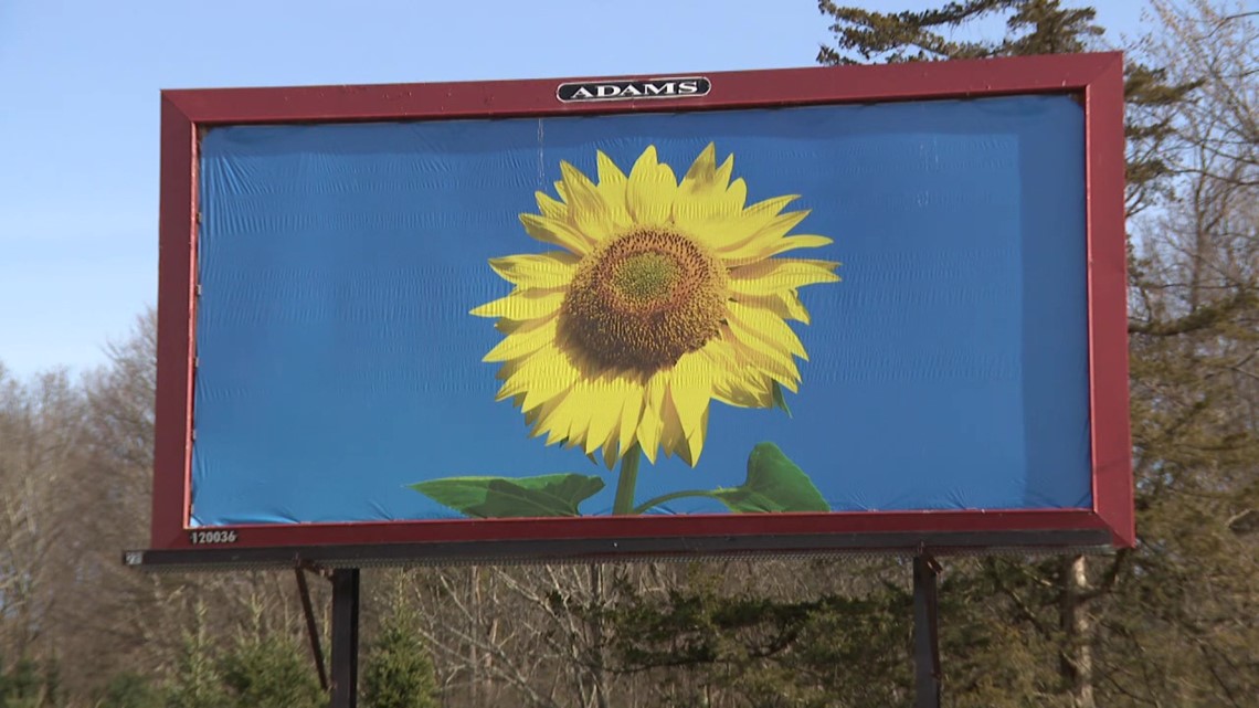 Sunflower billboards in send message of support for Ukraine | wnep.com